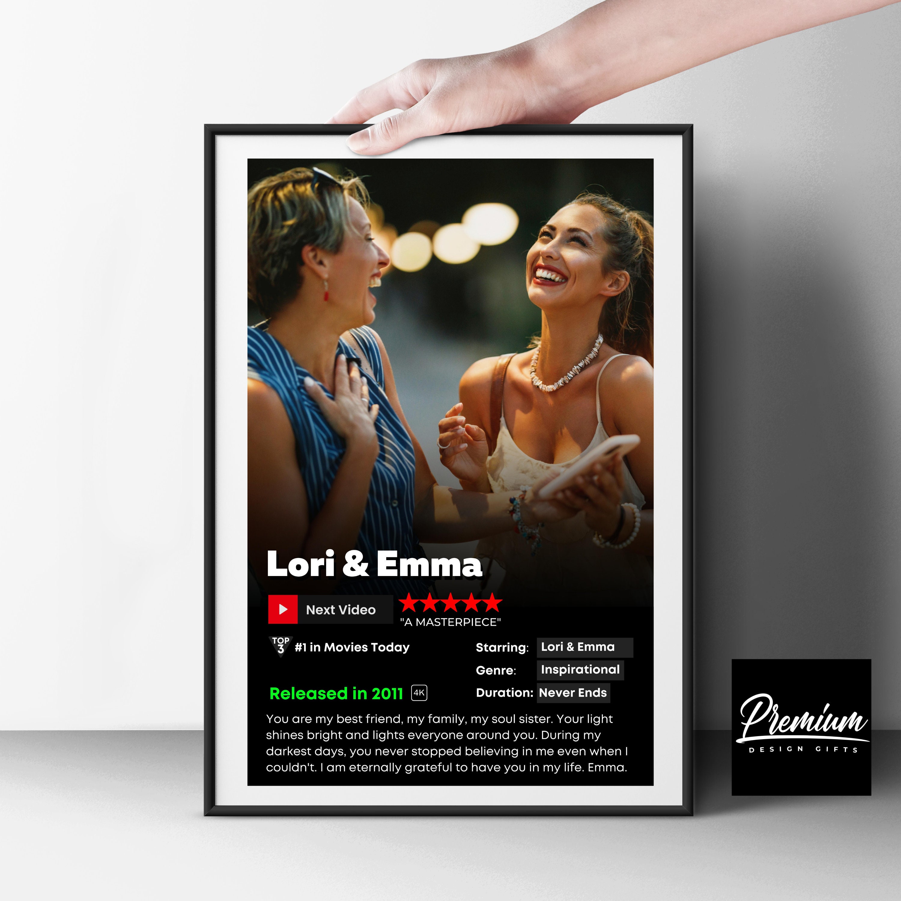 Personalized Movie Poster | Couples Poster | Portrait From Photo ...