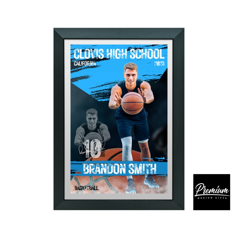 Custom Sports Poster Basketball Player Premium Design Poster ...
