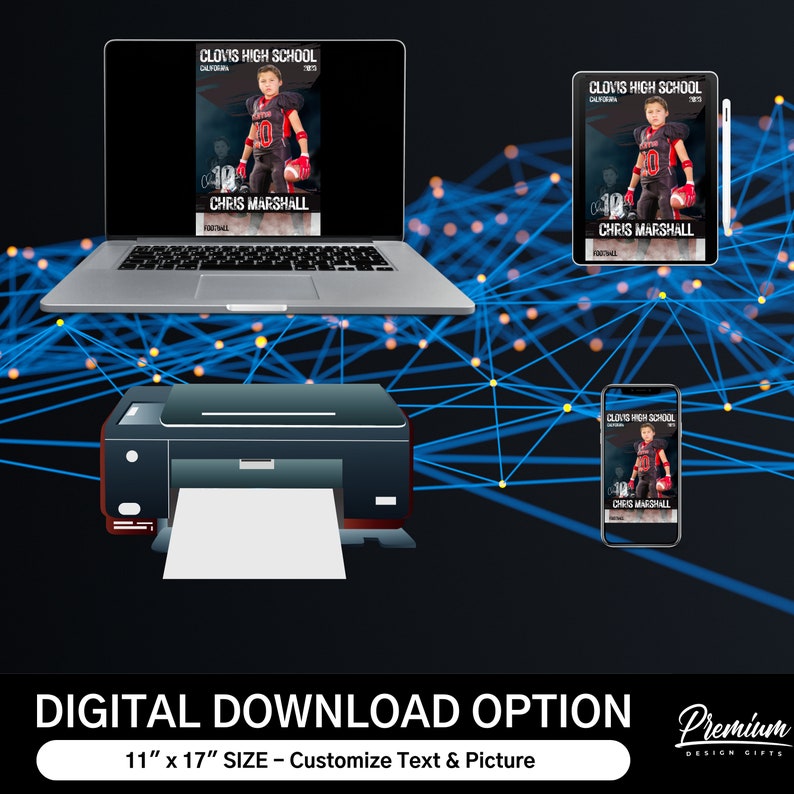 Custom Sports Poster | Football Player Premium Design Poster ...