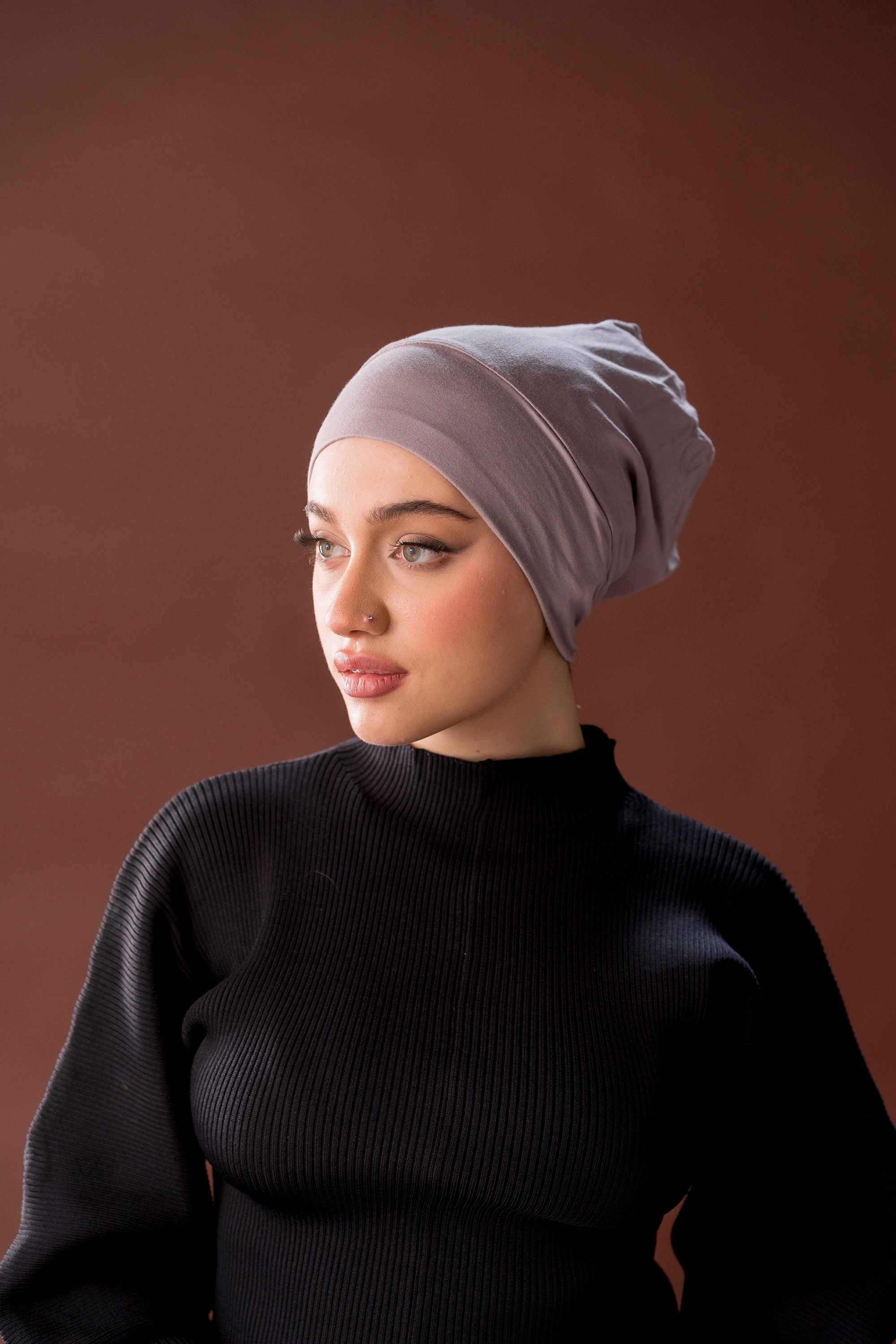 Non Slip Silk Hijab/bonnet Closed Silk Cap/bonnet With Adjustable Strap ...