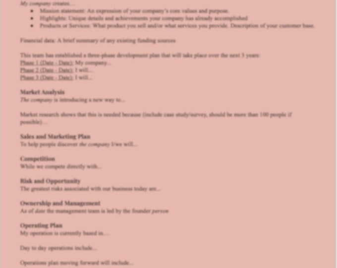 Business Model Canvas Template // Business Plan for Start-up (green ...