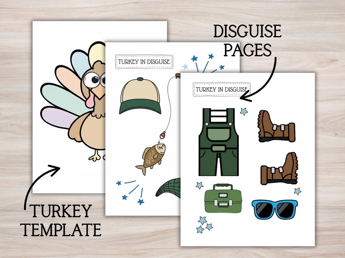Disguise a Turkey, Turkey in Disguise Printable, Thanksgiving ...