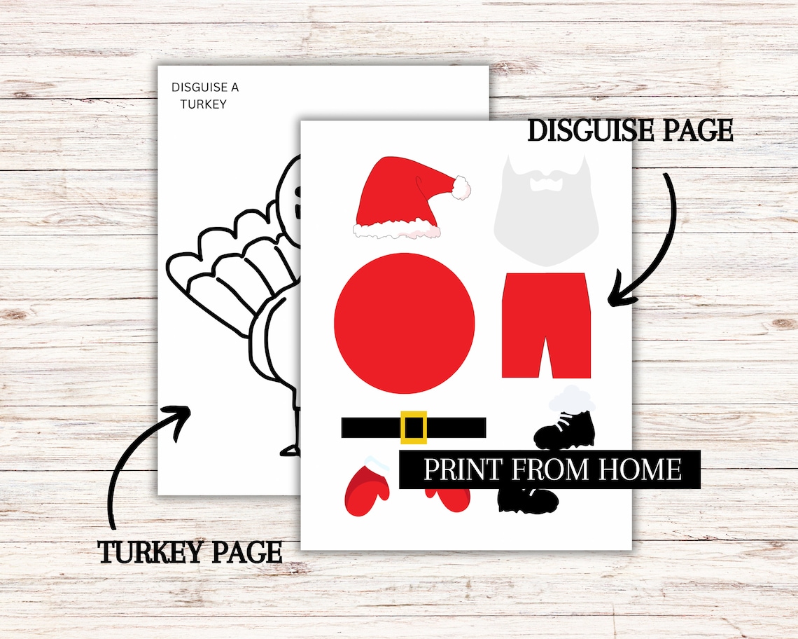 Disguise a Turkey, Turkey in Disguise Printable, Thanksgiving ...