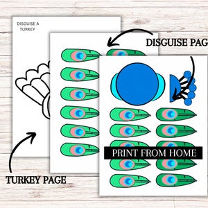 Disguise a Turkey, Turkey in Disguise Printable, Thanksgiving ...