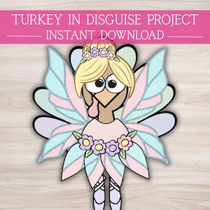 Disguise a Turkey, Turkey in Disguise Printable, Thanksgiving ...