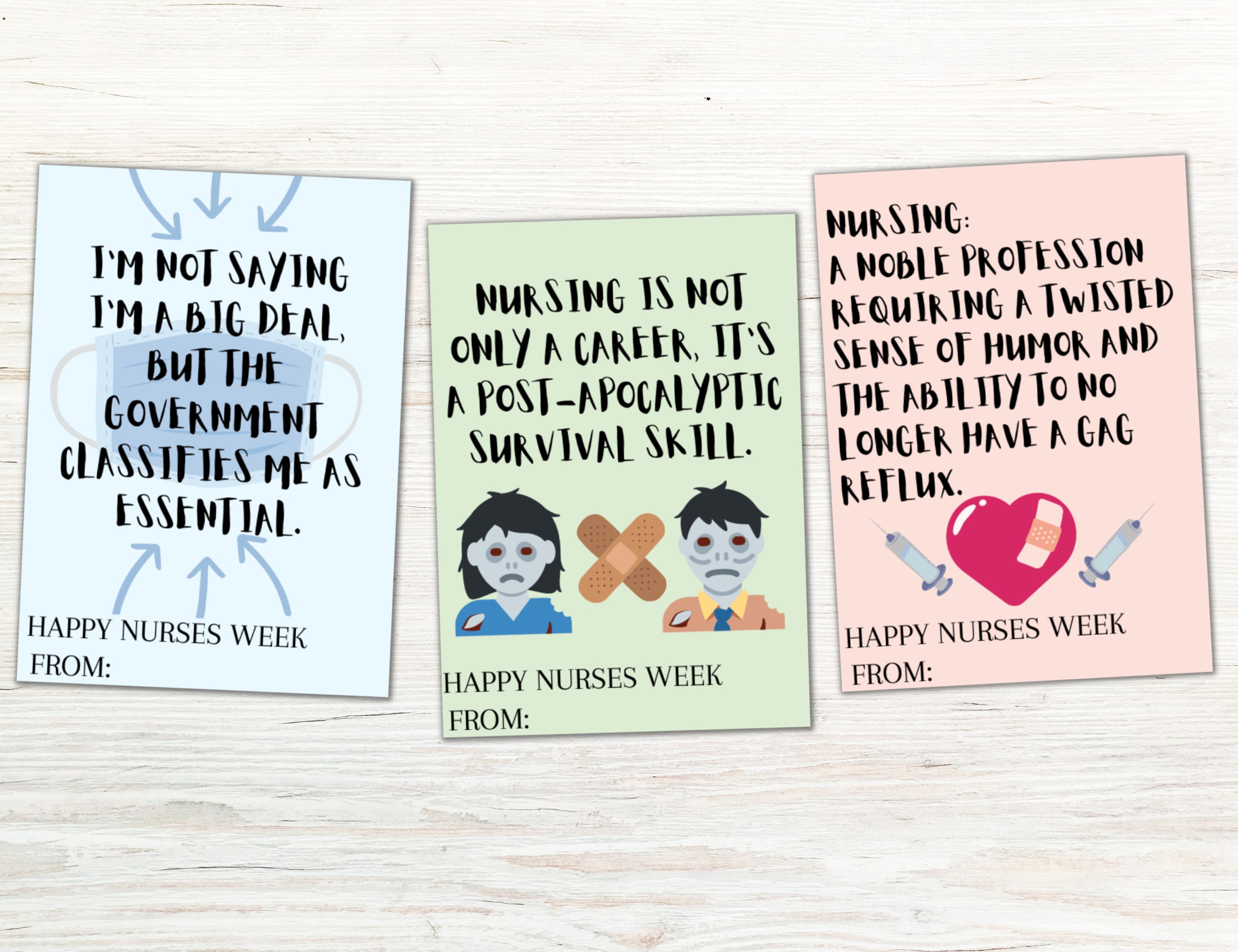 Funny Nurse Appreciation Week Gift Tag, Happy Nurses Week Printable ...