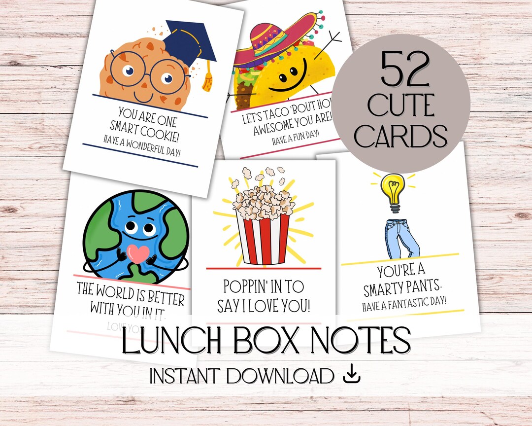 Cute Lunchbox Notes, Lunchbox Jokes, Lunchbox Cards, Lunchbox Ideas for ...