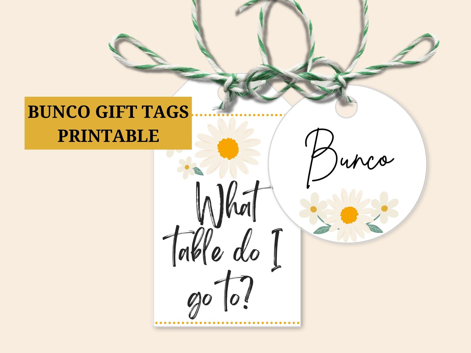 Bunco, Bunco Gift Tags, Printable Bunco Gift Tags, Bunco Party, Bunco ...