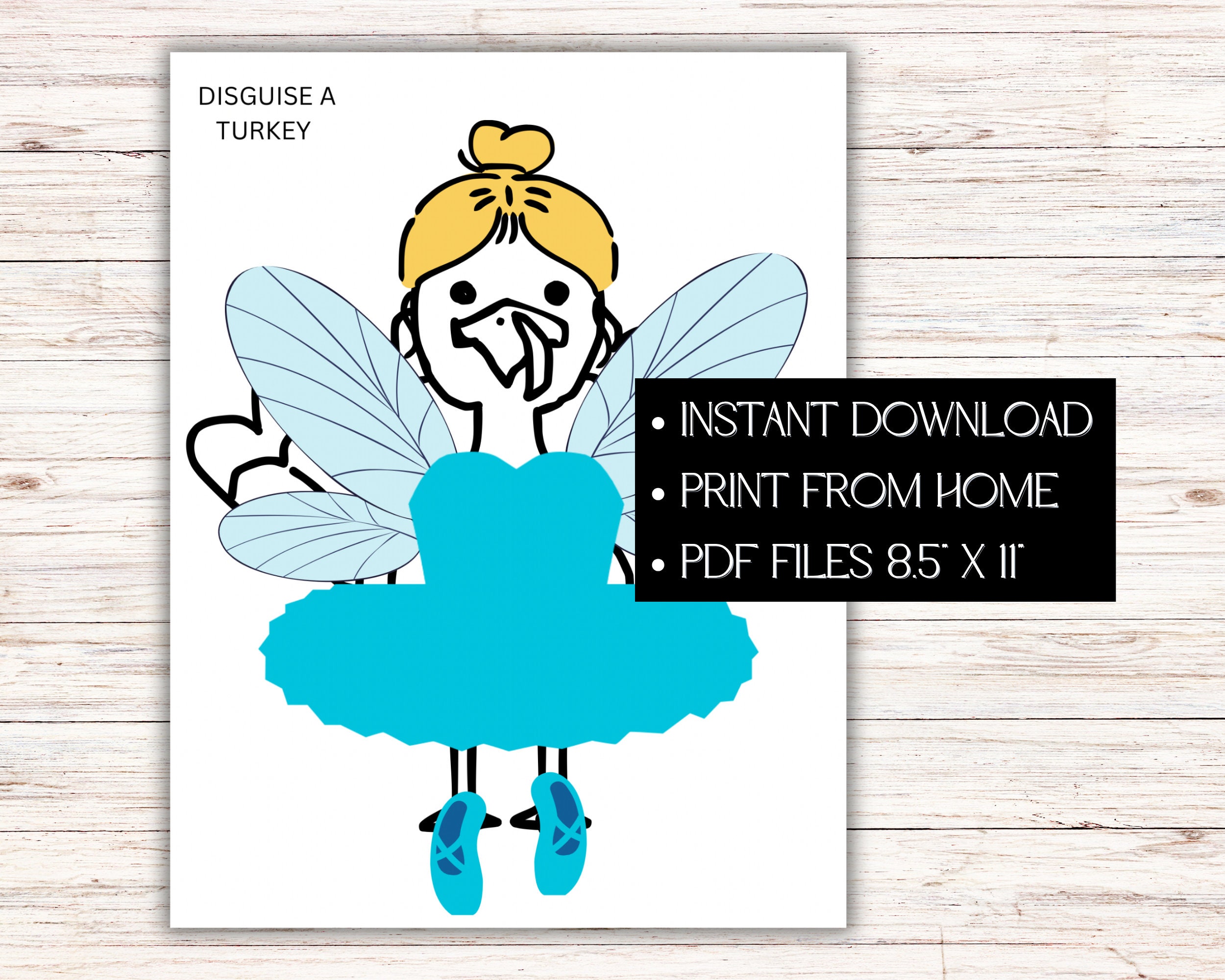 Disguise a Turkey, Turkey in Disguise Printable, Thanksgiving ...