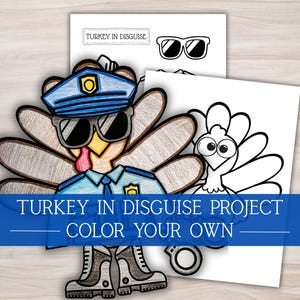 Disguise a Turkey, Turkey in Disguise Printable, Thanksgiving ...