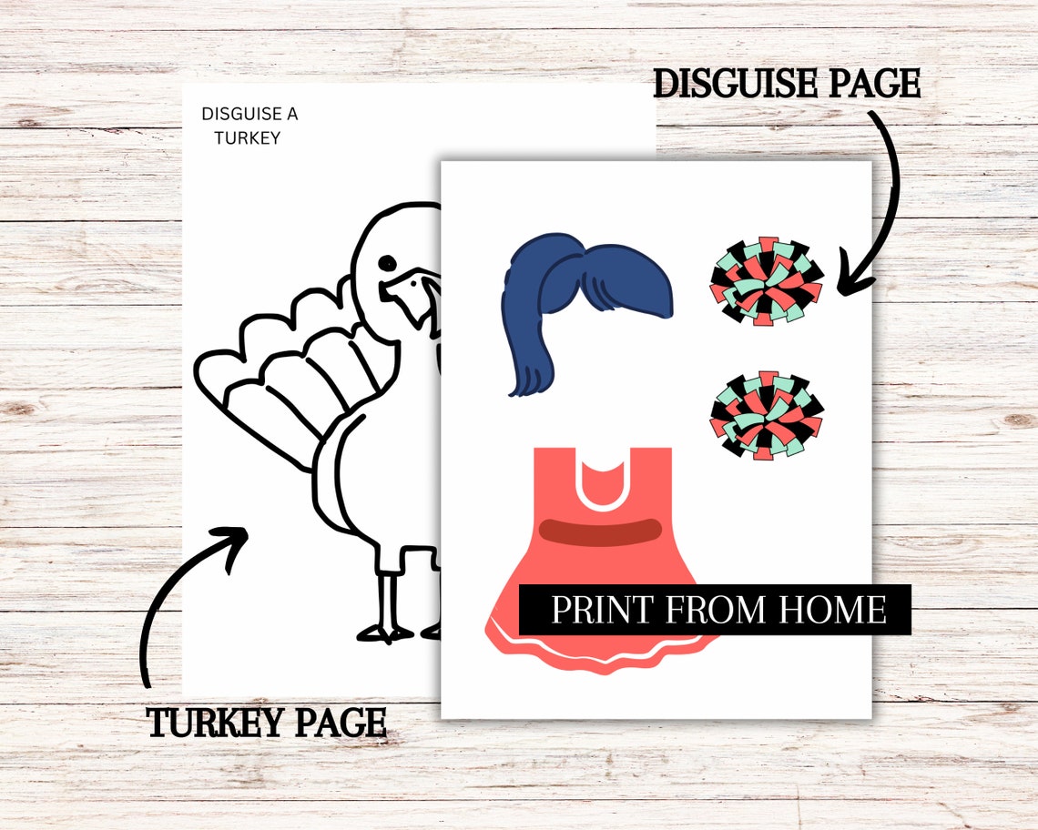 Disguise a Turkey, Turkey in Disguise Printable, Thanksgiving ...