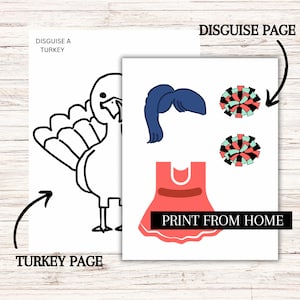 Disguise a Turkey, Turkey in Disguise Printable, Thanksgiving ...