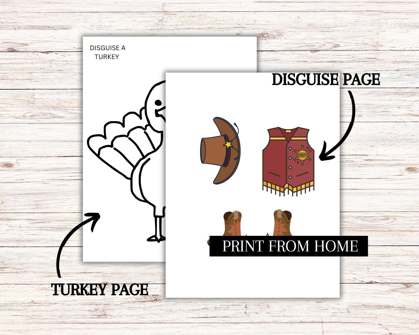 Disguise a Turkey, Turkey in Disguise Printable, Thanksgiving ...