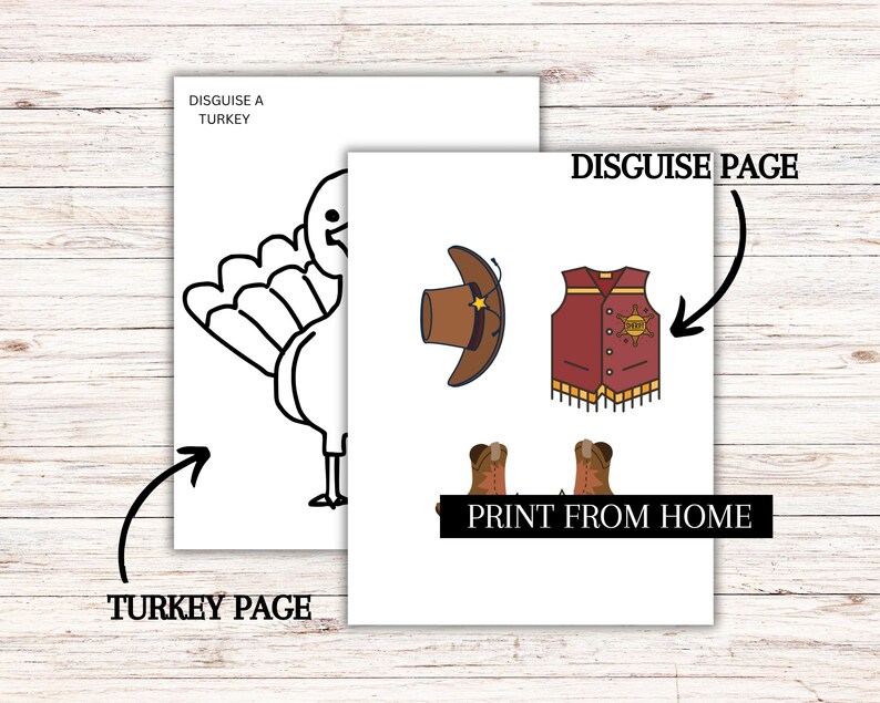 Disguise a Turkey, Turkey in Disguise Printable, Thanksgiving ...