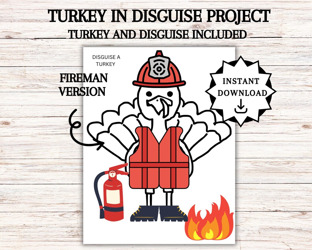 Disguise a Turkey, Turkey in Disguise Printable, Thanksgiving ...
