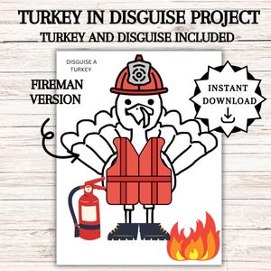 Disguise a Turkey, Turkey in Disguise Printable, Thanksgiving ...