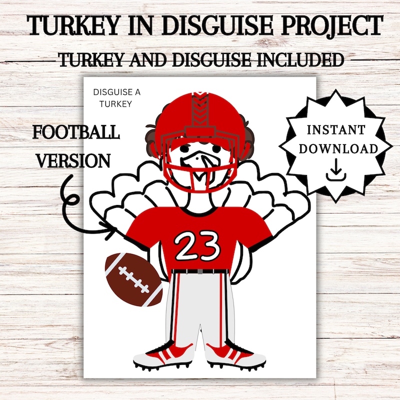 Turkey Disguise Football Player - Etsy
