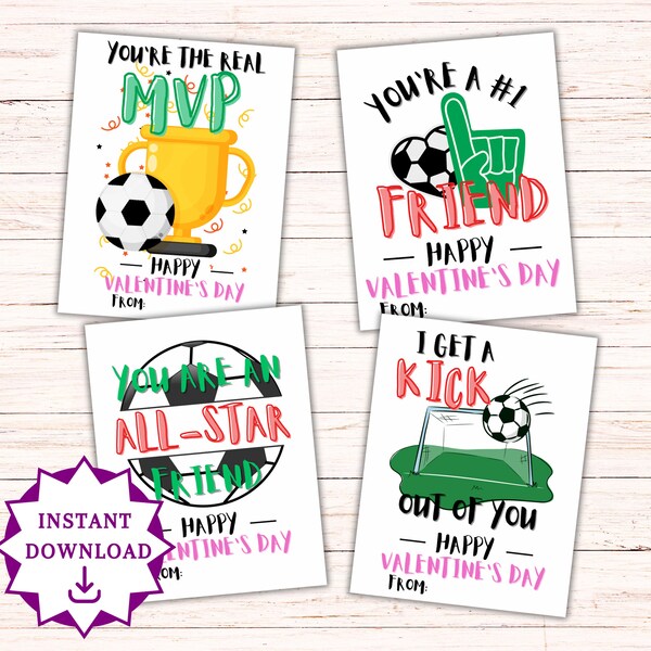 Soccer Valentine - Etsy