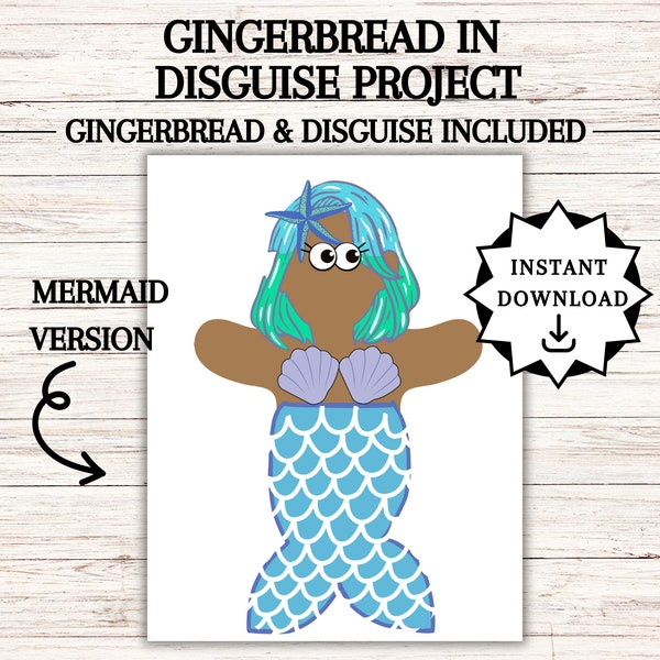 Mermaid Gingerbread Man Disguise - Etsy