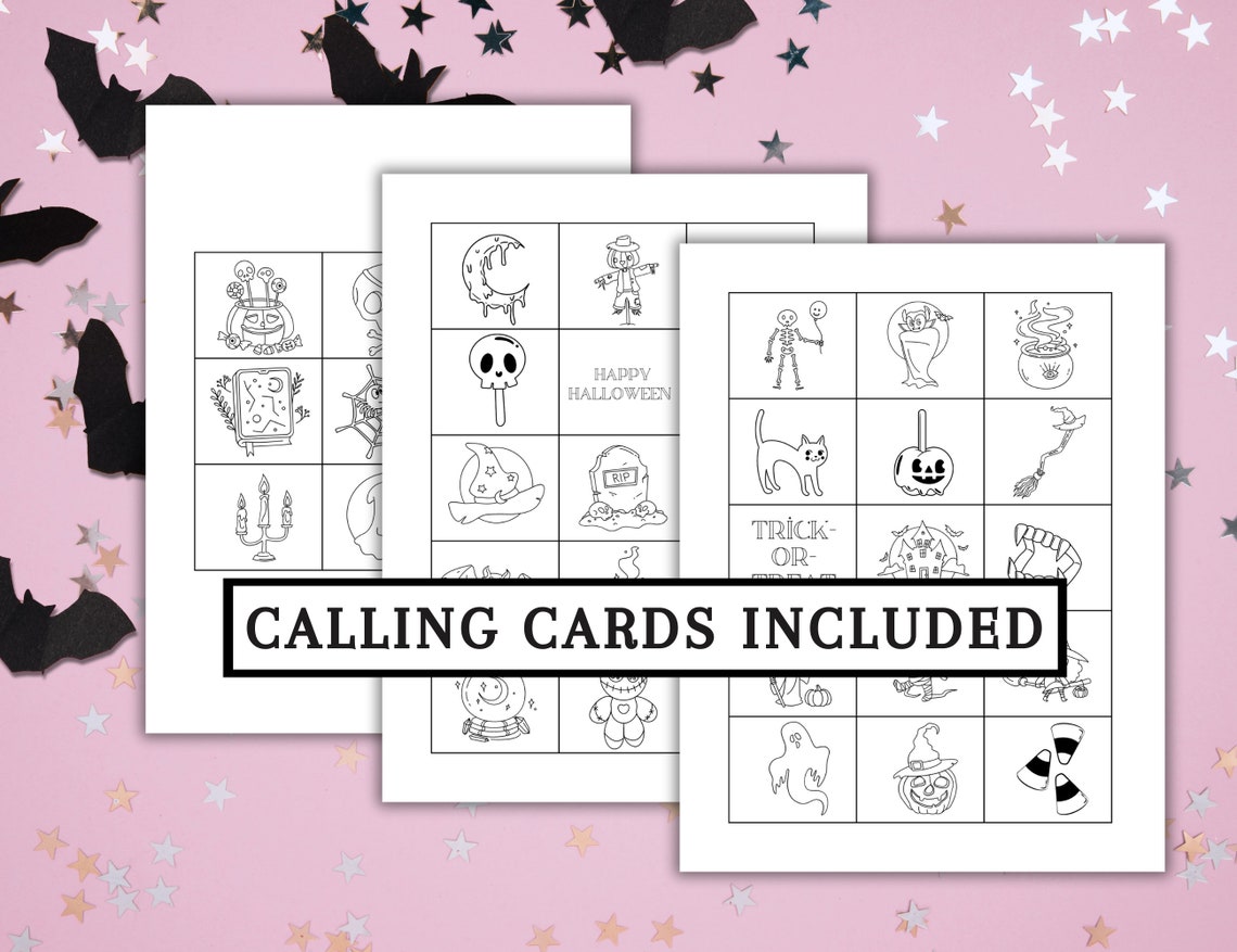 Halloween Bingo Cards, Happy Halloween Bingo, Halloween Bingo for Kids ...