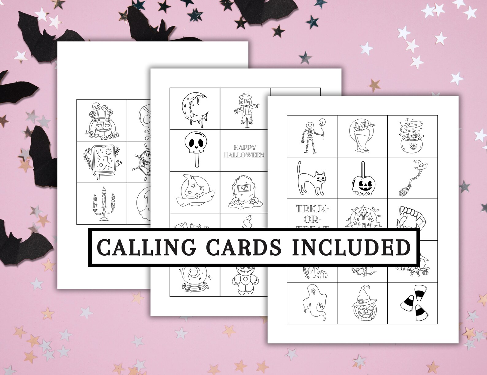 Halloween Bingo Cards, Happy Halloween Bingo, Halloween Bingo for Kids ...