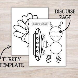 Disguise a Turkey, Turkey in Disguise Printable, Thanksgiving ...