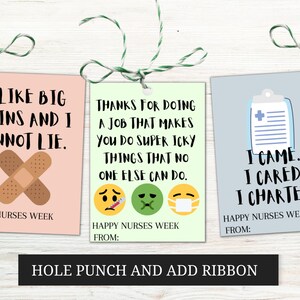 Funny Nurse Appreciation Week Gift Tag, Happy Nurses Week Printable ...