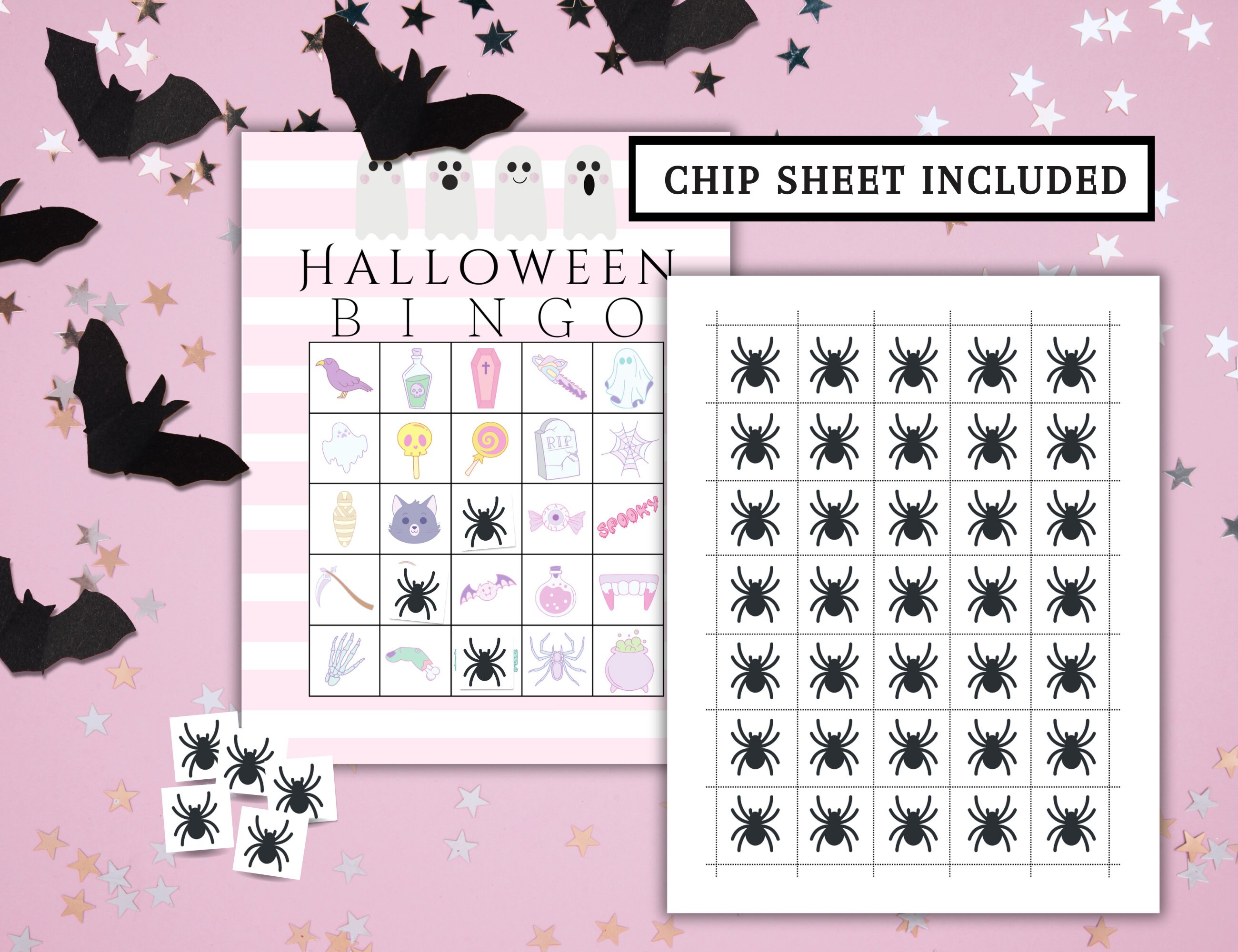 Halloween Bingo Cards, Printable Halloween Bingo, Halloween Party Game ...