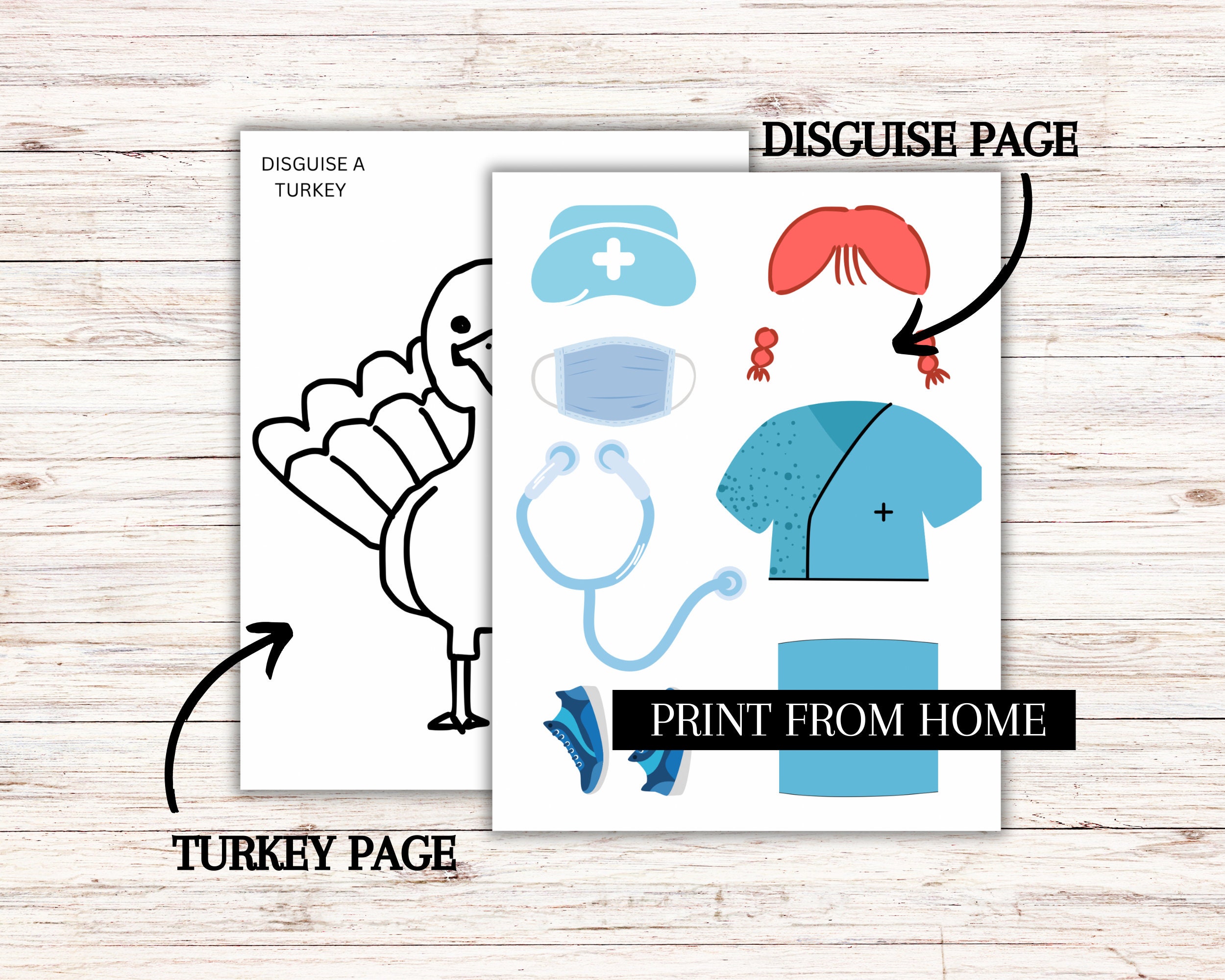 Disguise a Turkey, Turkey in Disguise Printable, Thanksgiving ...