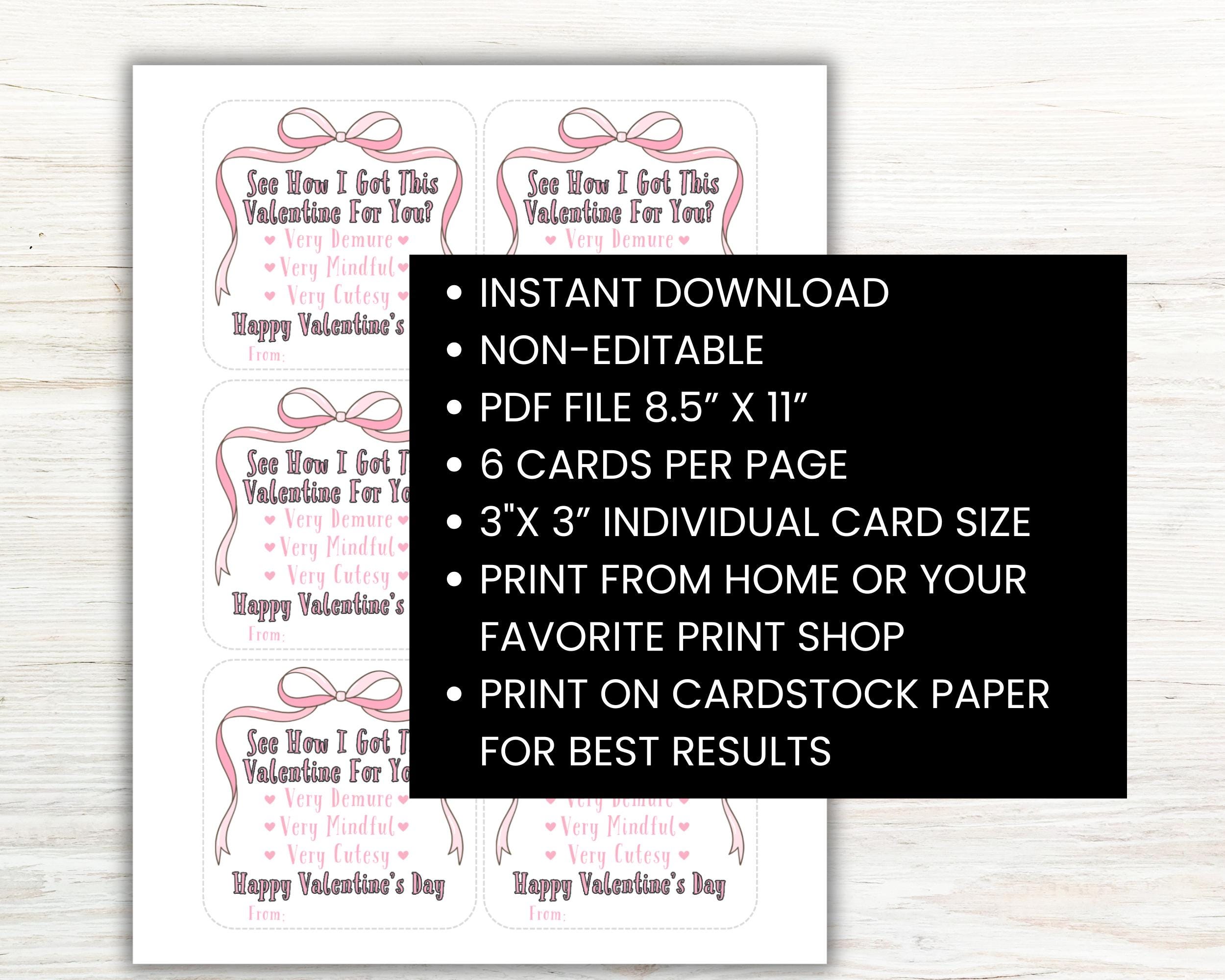 Girl Valentines Day Cards, Tween Valentine Cards, Preppy Valentines ...