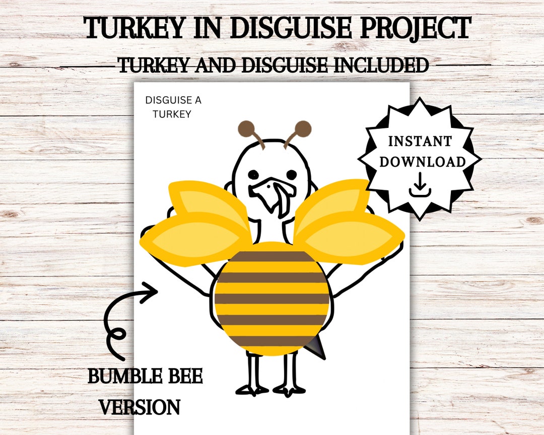Disguise a Turkey, Turkey in Disguise Printable, Thanksgiving ...