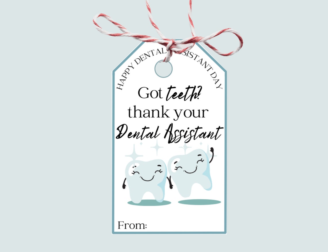 Dental Assistant Week Gift Tag Happy Dental Assistant Week - Etsy