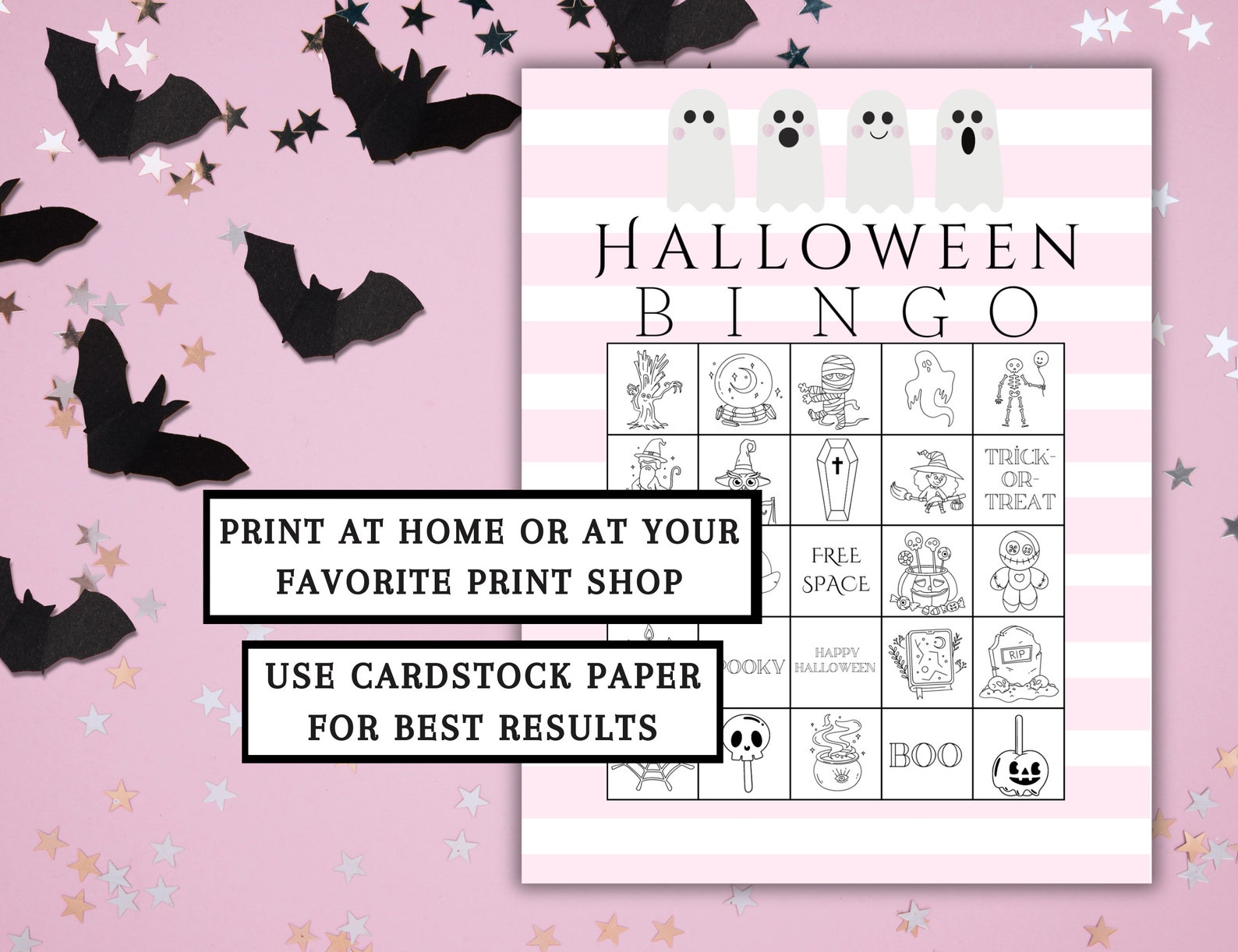 Halloween Bingo Cards, Happy Halloween Bingo, Halloween Bingo for Kids ...