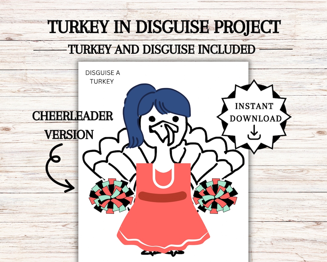 Disguise a Turkey, Turkey in Disguise Printable, Thanksgiving ...