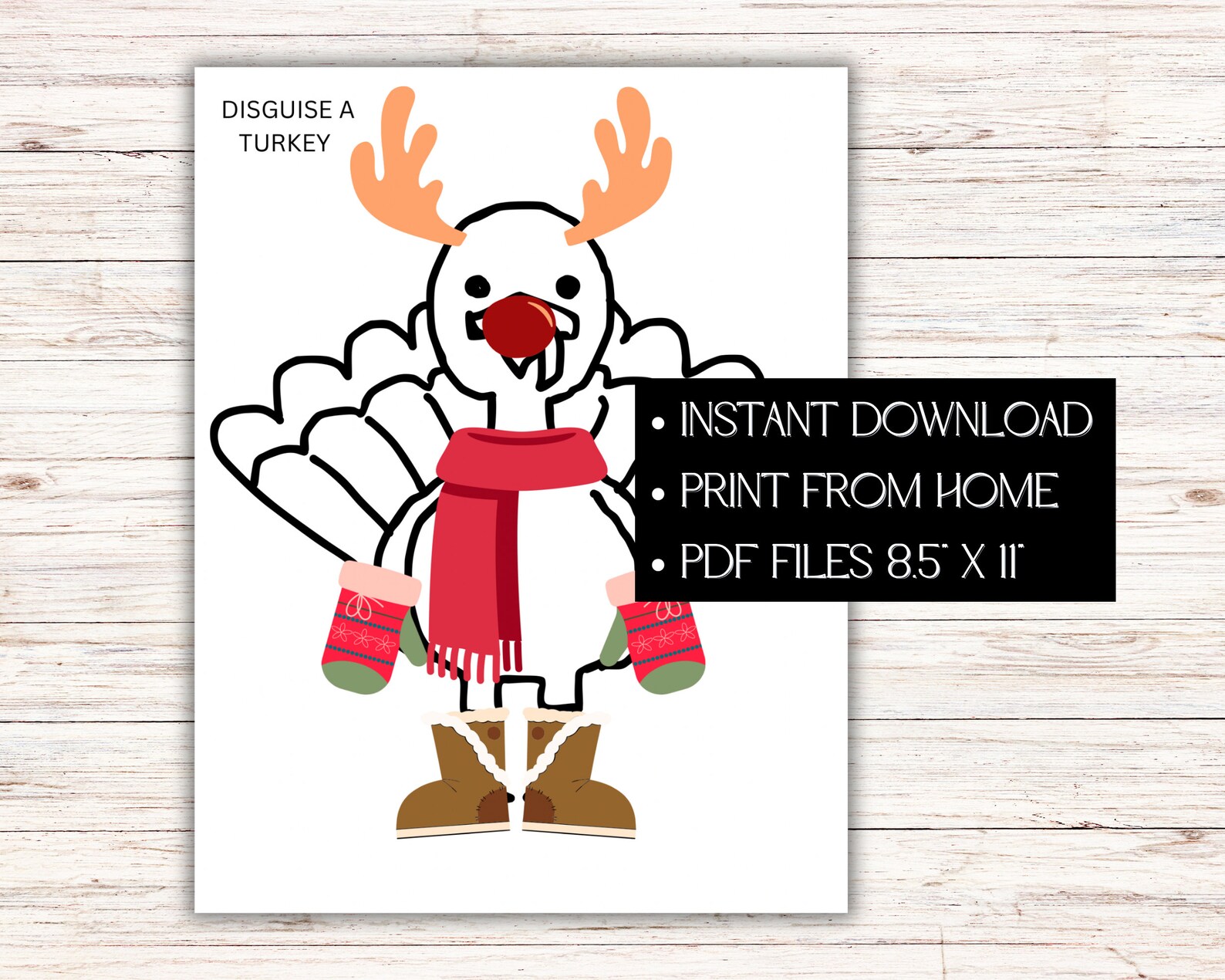 Disguise a Turkey, Turkey in Disguise Printable, Thanksgiving ...