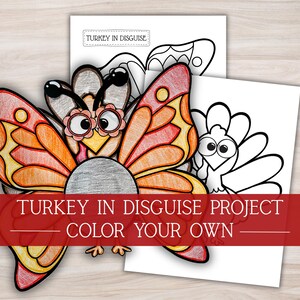 Disguise a Turkey, Turkey in Disguise Printable, Thanksgiving ...