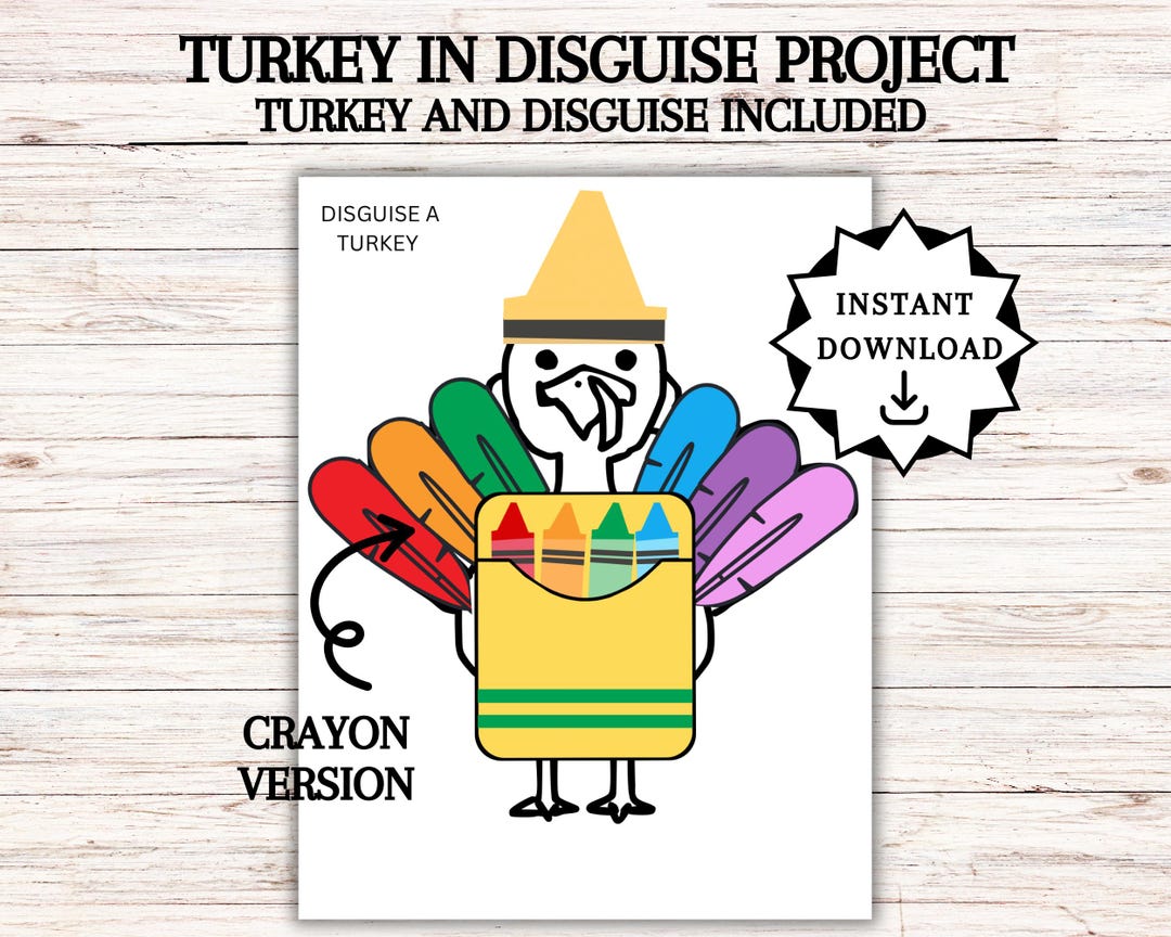 Disguise a Turkey, Turkey in Disguise Printable, Thanksgiving ...