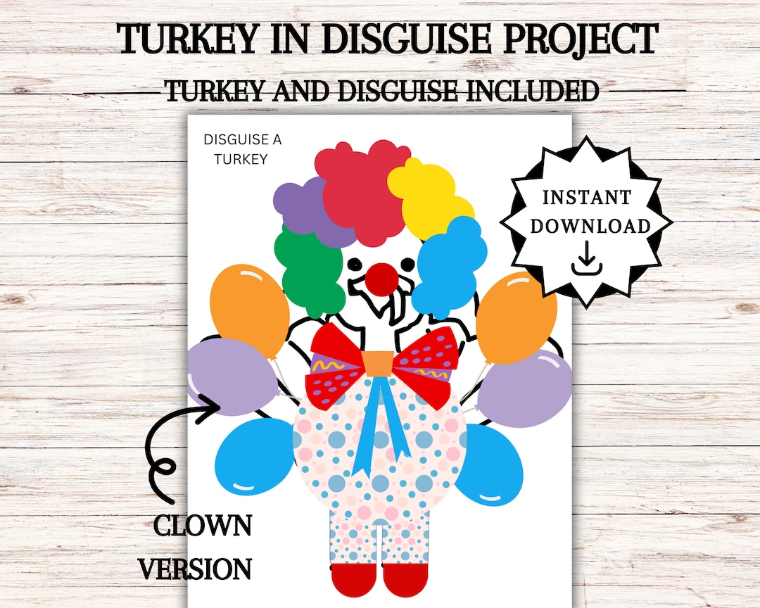 Disguise a Turkey, Turkey in Disguise Printable, Thanksgiving ...