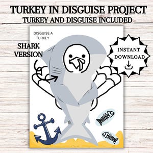 Disguise a Turkey, Turkey in Disguise Printable, Thanksgiving ...