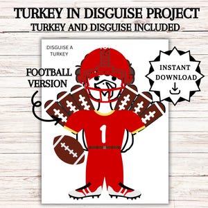 Disguise a Turkey, Turkey in Disguise Printable, Thanksgiving ...