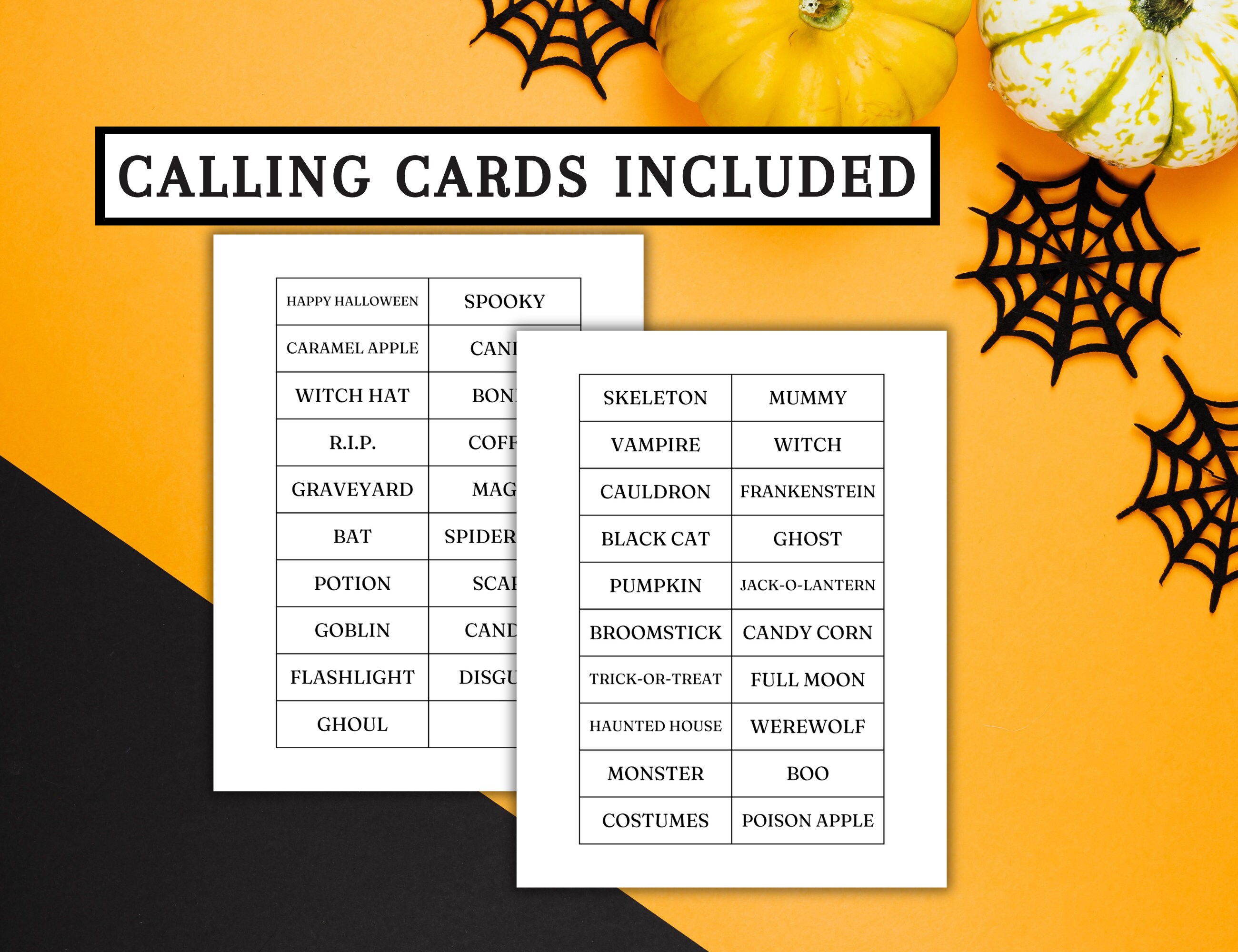 Printable Halloween Bingo Cards Happy Halloween Bingo - Etsy