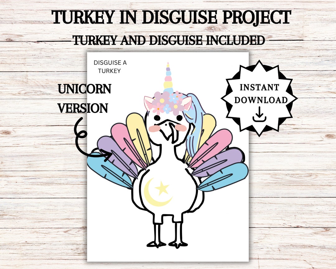 Disguise a Turkey, Turkey in Disguise Printable, Thanksgiving ...