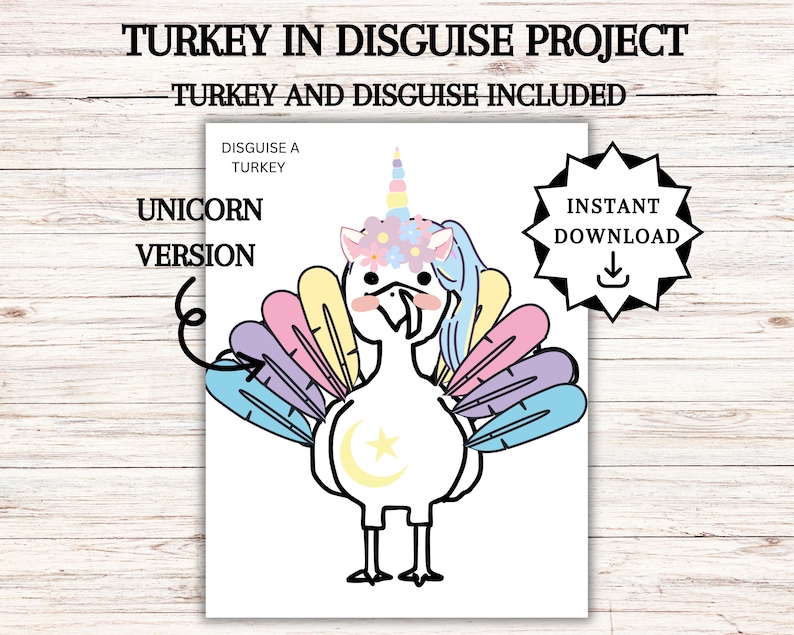 Disguise a Turkey, Turkey in Disguise Printable, Thanksgiving ...