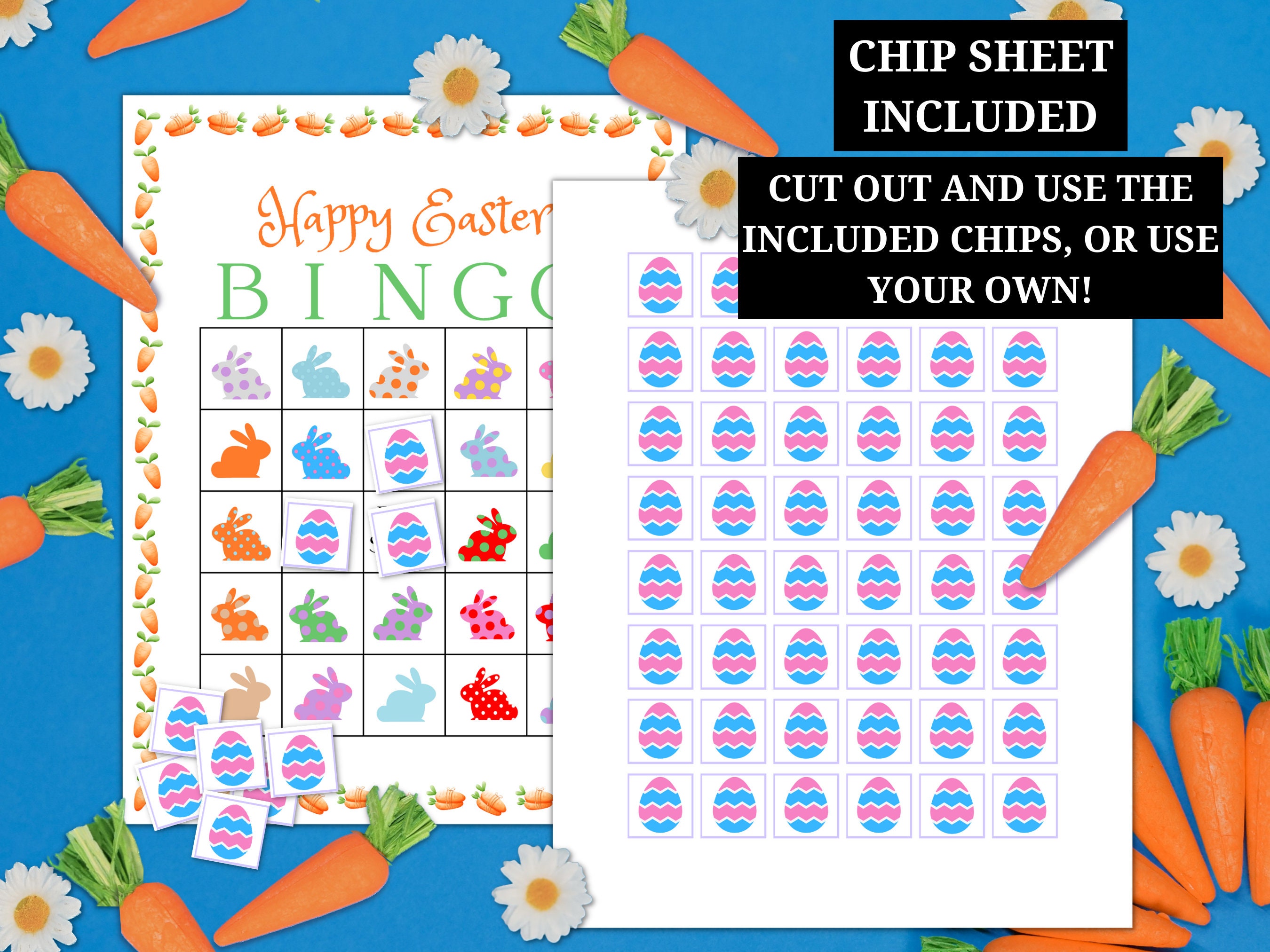 Easter Bingo, Printable Easter Bingo, Holiday Bingo, Easter Bingo Cards ...