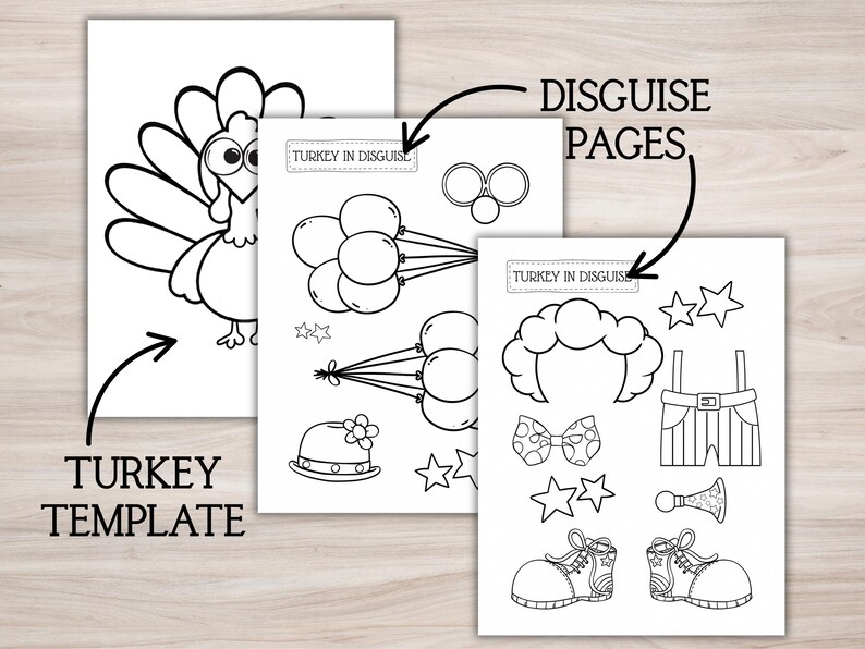 Disguise a Turkey, Turkey in Disguise Printable, Thanksgiving ...