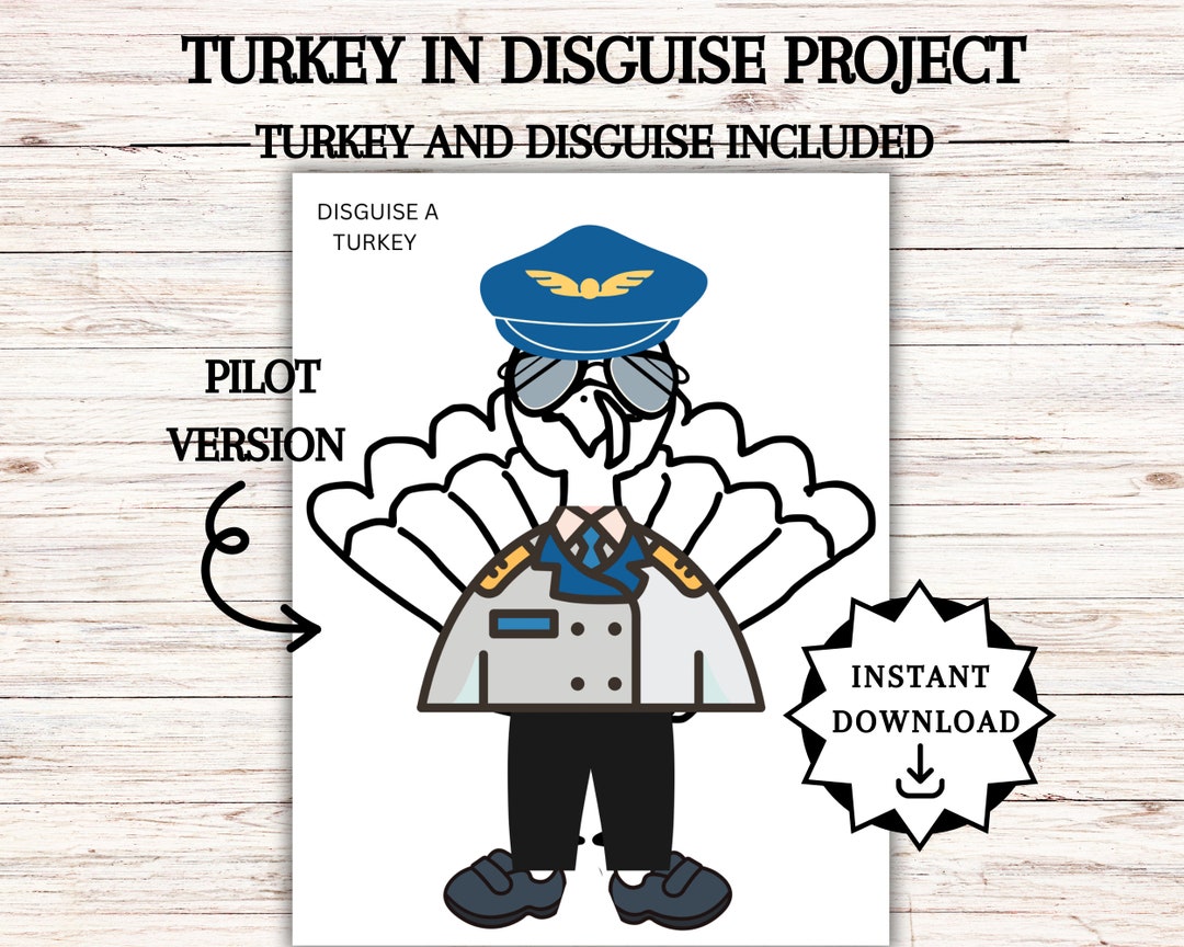 Disguise a Turkey, Turkey in Disguise Printable, Thanksgiving ...