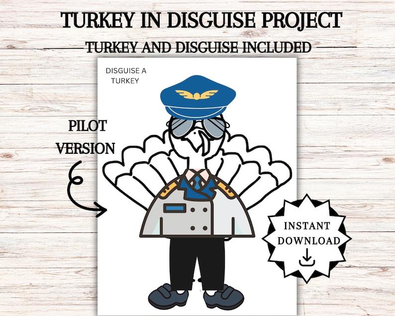 Disguise a Turkey, Turkey in Disguise Printable, Thanksgiving ...