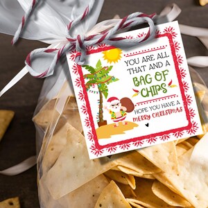 Chips and Salsa Gift Tag, Neighbor Christmas Gift Tag, Chips Gift Tag ...