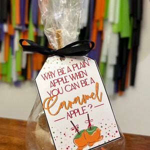Caramel Apple Gift Tags, Caramel Apples, Printable Caramel Apple Gift ...
