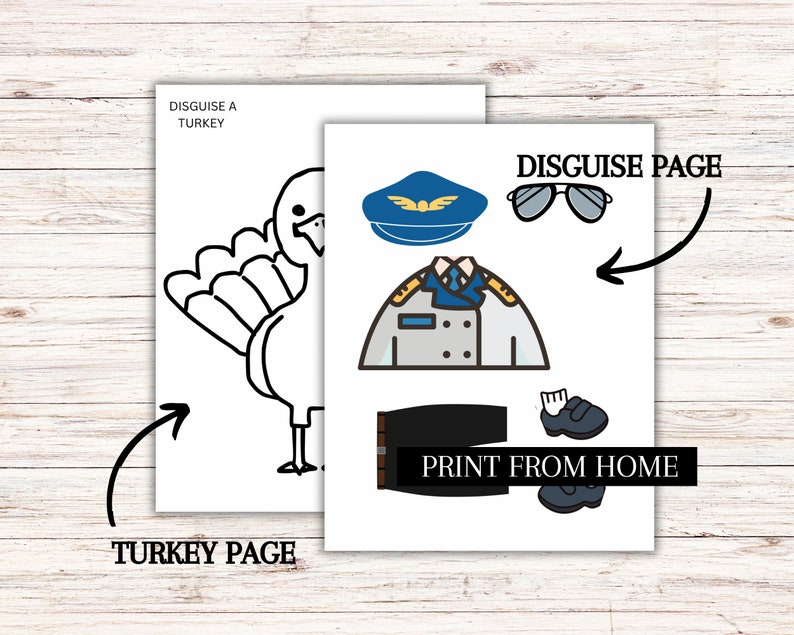 Disguise a Turkey, Turkey in Disguise Printable, Thanksgiving ...